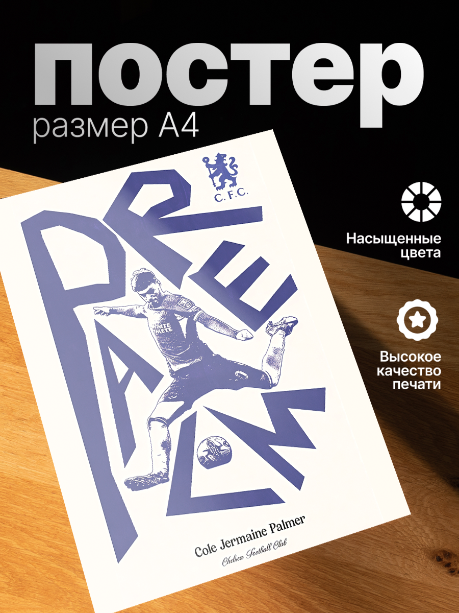 Постер ZEKEKS "Коул Палмер", на стену, без рамы, цифровая печать, 21x29