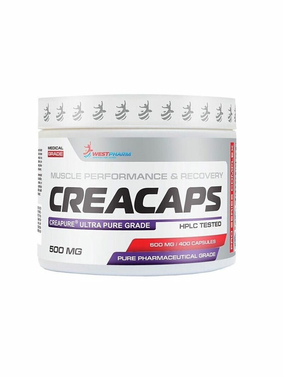 WestPharm Creacaps / Креакапс / Креатин Моногидрат / Рост мышечной массы / 400 капсул