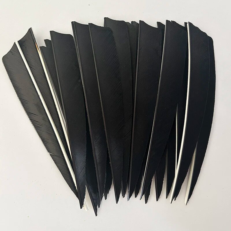 Стрелы для лука, 5 дюймов, 50 шт, перья индейки Черный, Black