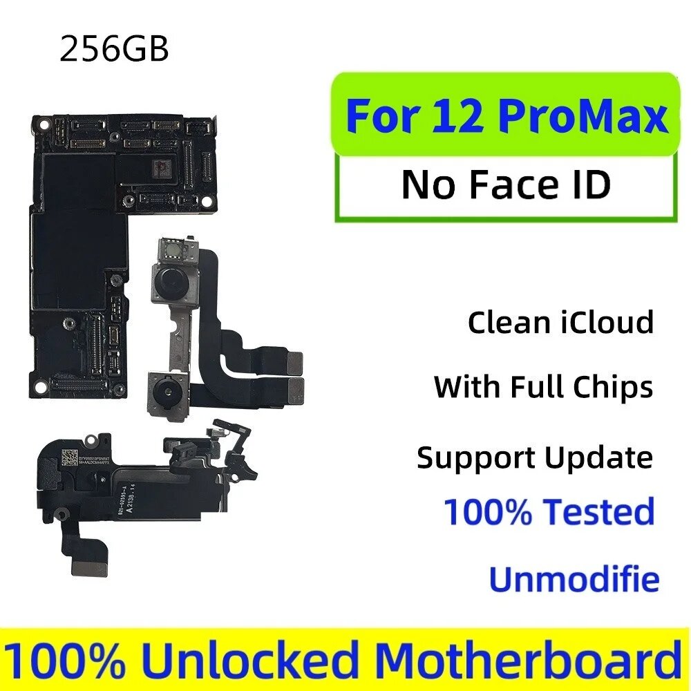 100% протестированная разблокированная материнская плата для iPhone 12 Pro Max, материнская плата с Face ID для iphone 12, мини-логическая плата, чистая пластина iCloud