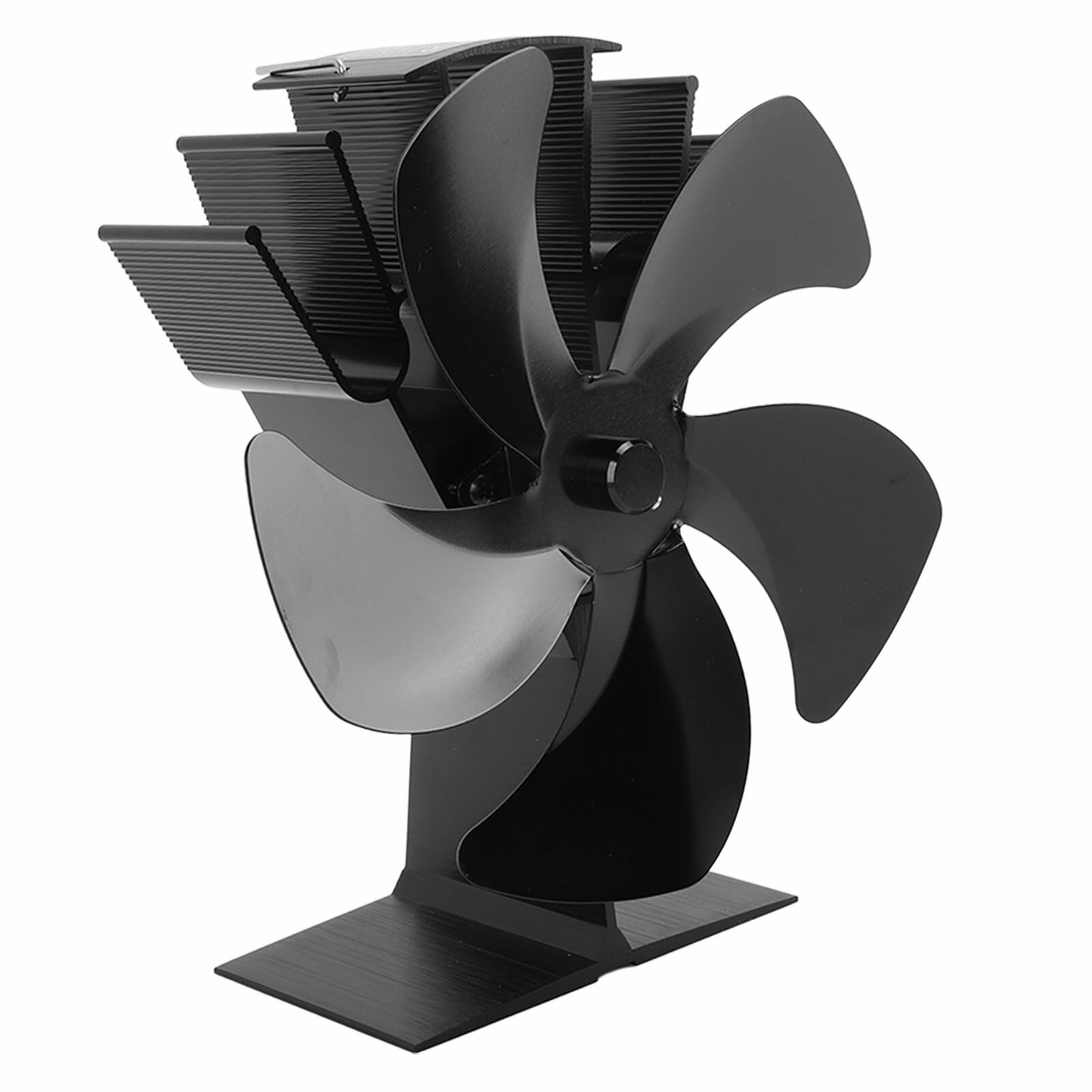 Вентилятор для камина с 5 лопастями, работающий от тепла, без электропитания, для печей на дровах, легкий и простой в установке