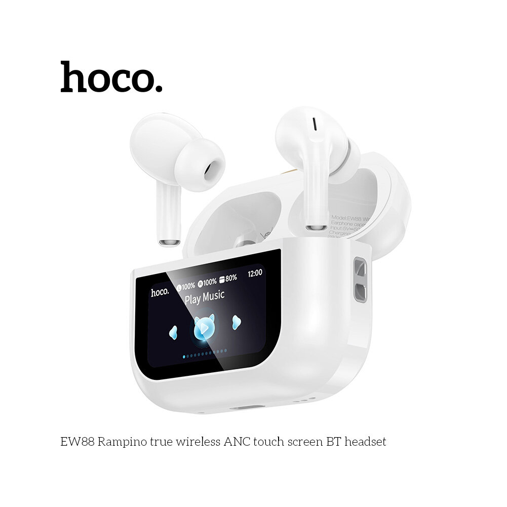 Hoco Беспроводные наушники Hoco EW88 Rampino true wireless ANC белые