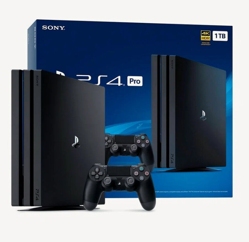 Игровая консоль Sony PlayStation 4 PRO, 1000 ГБ, 4К UHD, чёрная