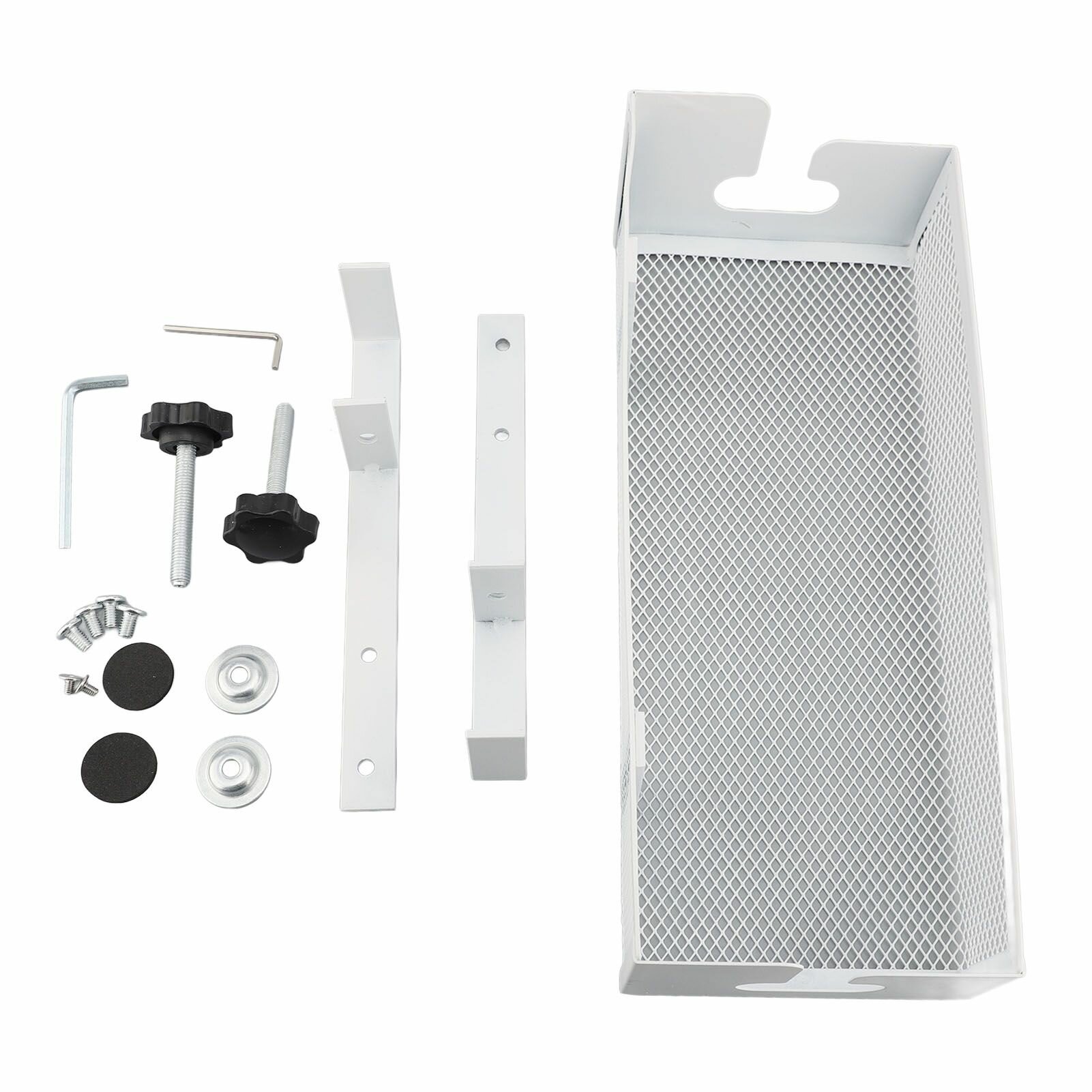 Подстольный лоток для укладки кабелей, сетчатый ящик для укладки кабелей с креплением на зажим, органайзер для проводов стола для офиса и дома, белый