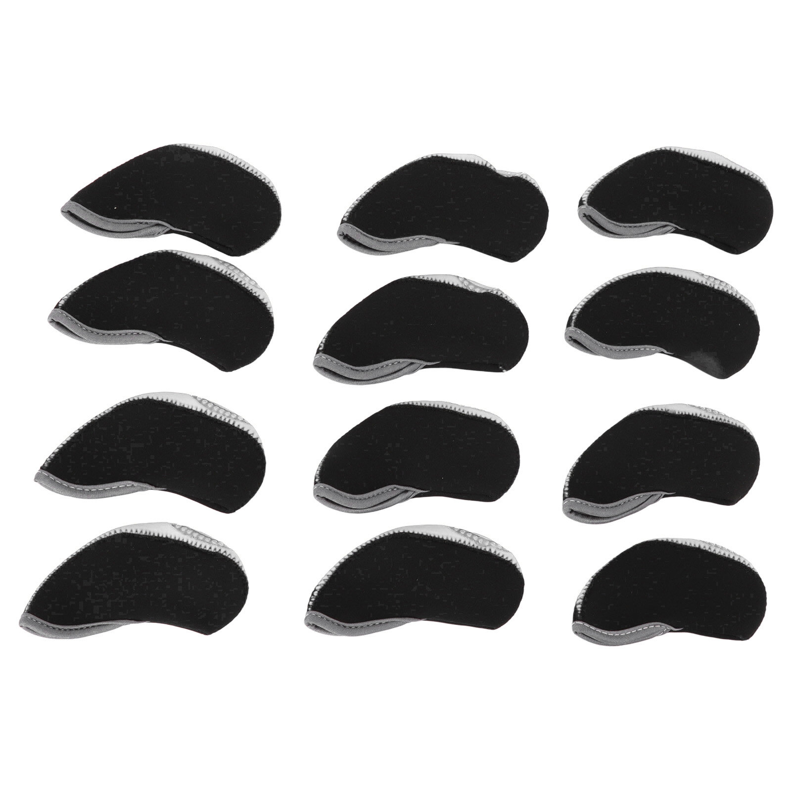 12 шт. чехлы на голову для гольф-клюшки, чехол для номера железного столба для гольфа, защитный чехол для головы клюшки, черный, белый цвет