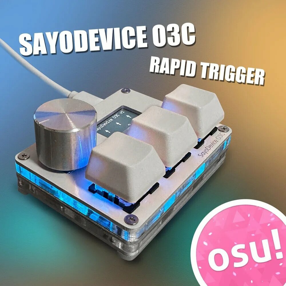 Sayodevice Клавиатура проводная , (Outemu Magnetic Pink), Русская раскладка, белый