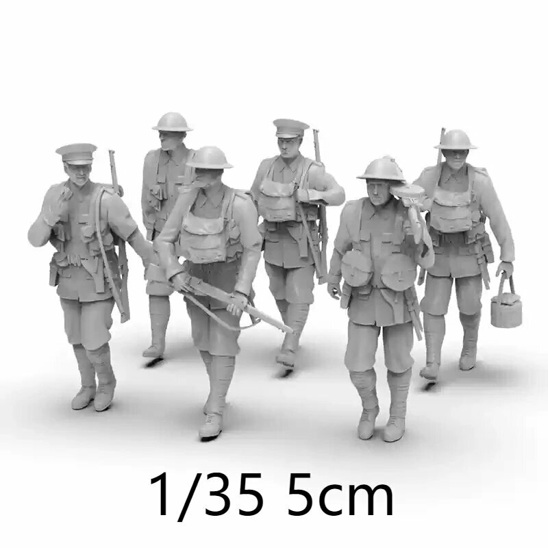 Миниатюрная фигурка солдата Великобритании 1/35 1/64 1/72 Novivis 6pcs 5cm
