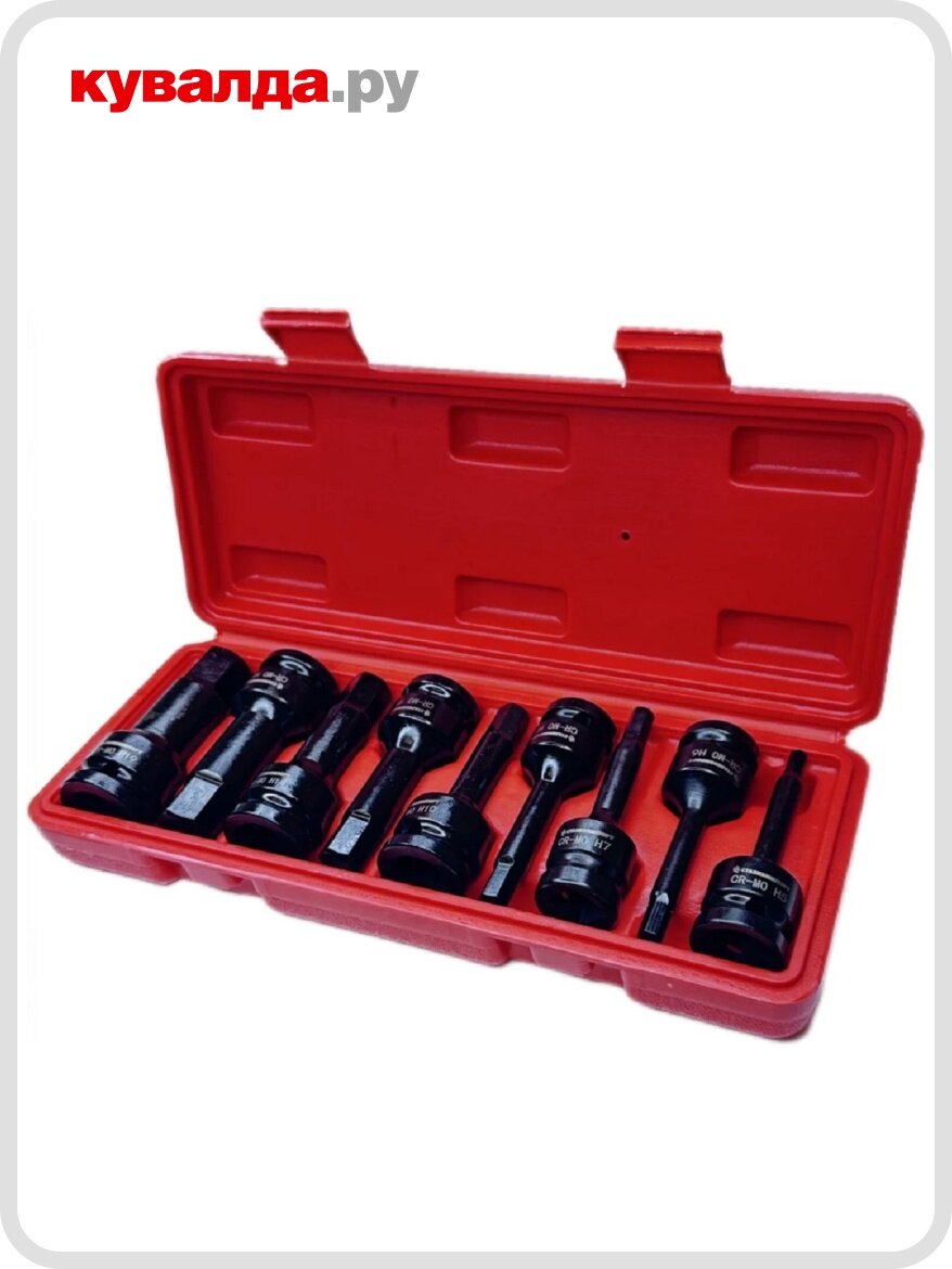 Набор ударных головок HEX 1/2" STANKO CS122487 (9 предметов)