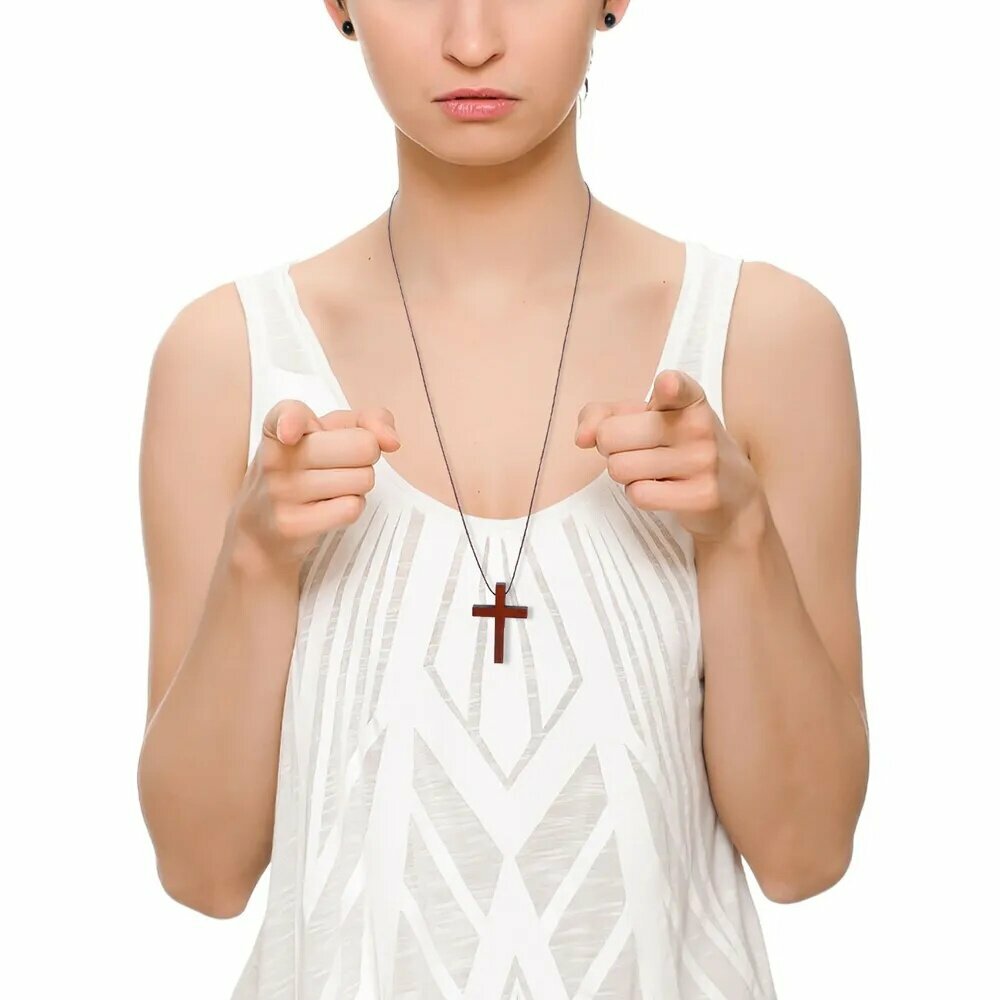 Маленькие деревянные крестики-подвески для рукоделия и рождественских украшений 50 шт