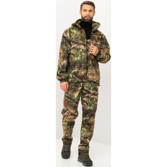 Костюм демисезонный Huntsman Никс-Люкс ткань Alova Windblock цвет Светлый Лес размер 44-46/182-188