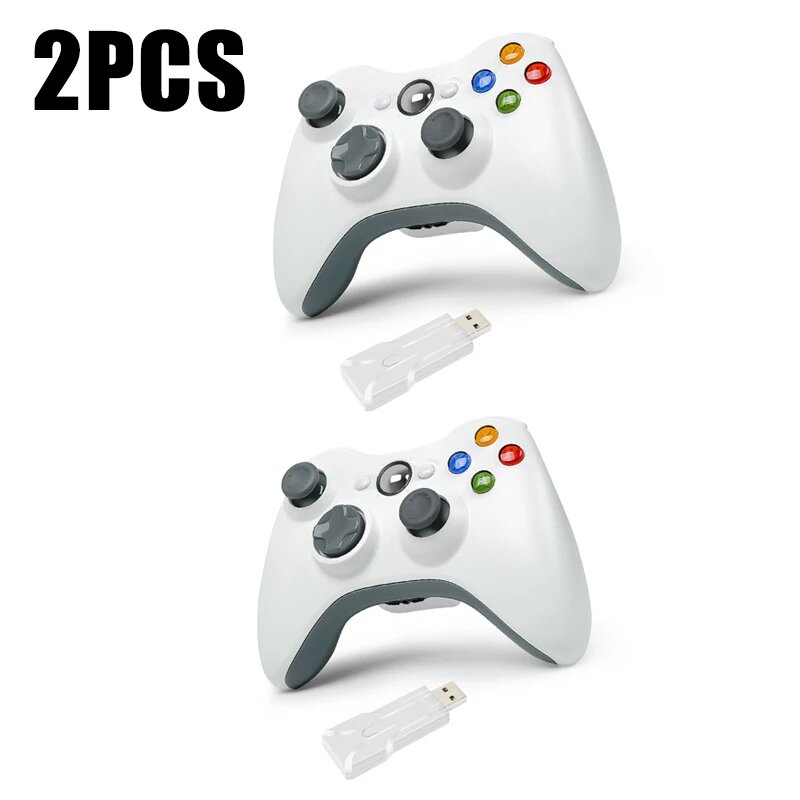 Беспроводной геймпад Bonadget для Xbox 360, 2PC-WHITE