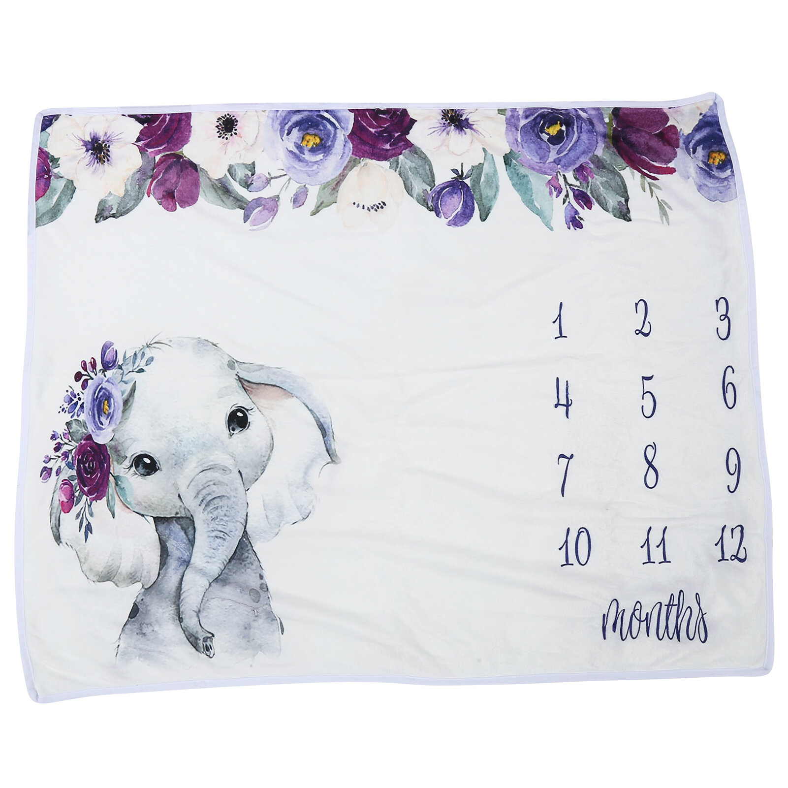 Плед для фиксации ежемесячных этапов развития малыша, плед с графиком роста новорожденного, реквизит для фотосессий младенца.