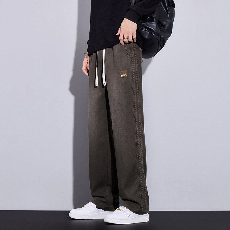 Слим тапер KLQ Круто Американские хайстрит KLQ мужские широкие прямой крой новинки с градиентом широкие штаны модные, Размер_XL