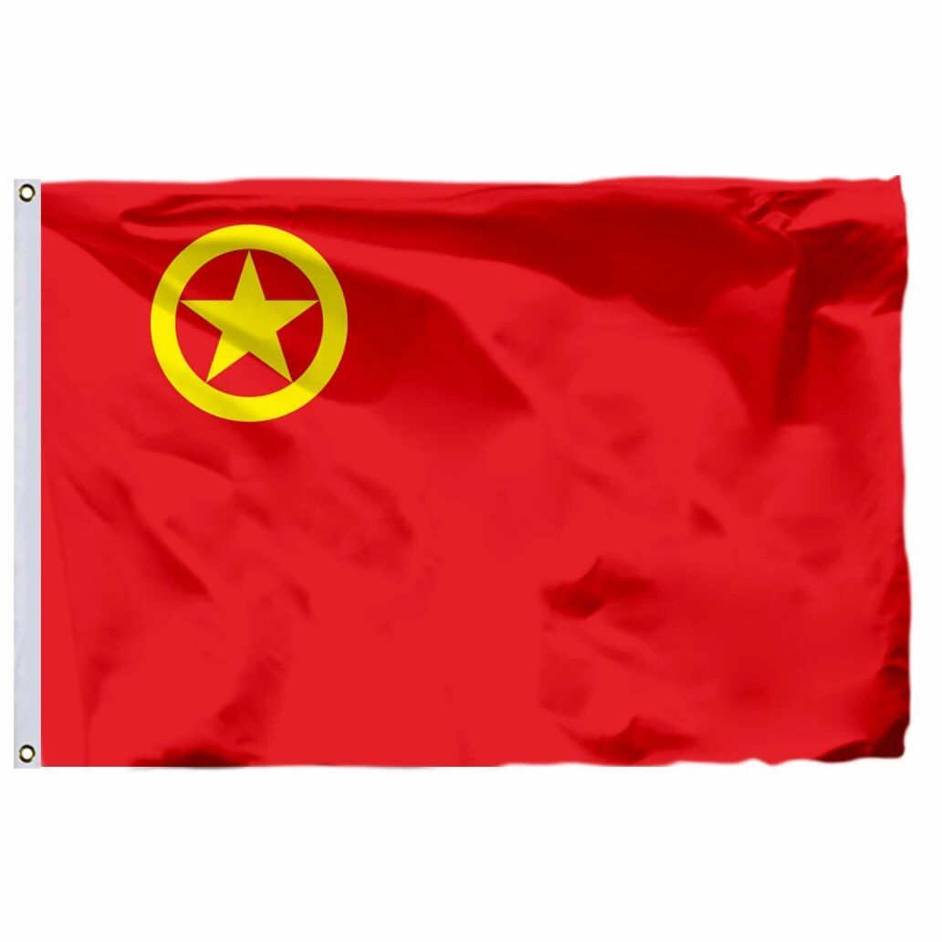 Китайский рабочий красный армейский флаг 3х5 футов Красный, 21X14CM-10PCS, CCYL