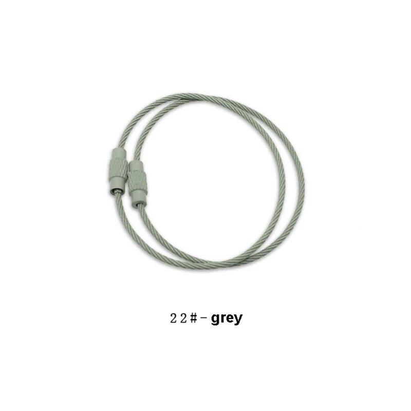 CLOXY Металлические уплотнительные кольца и цветные тросы для кожаных ремешков Серый, grey