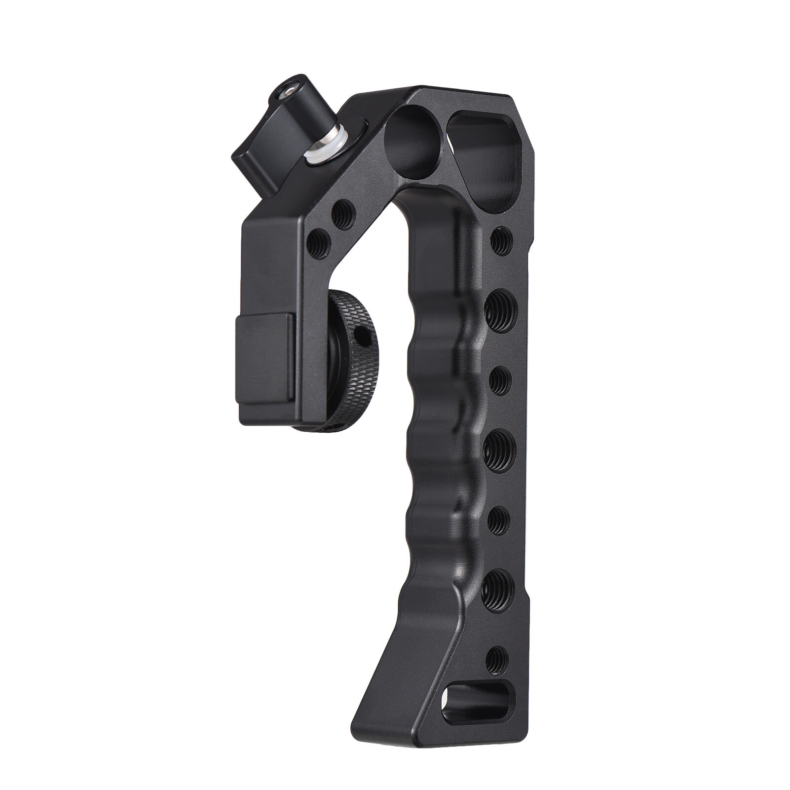 Universal Top Handel Camera Top Handgrip с 4 Cold Shoe Mounts ARRI Positiong Hole 1/4in и 3/8in Threaded Holes совместимый с Camera Cage Sports Camera для Vlogging Live Streaming, черный, 14.1 * 6.1 * 3cm, 186g, 1 * Top Handle