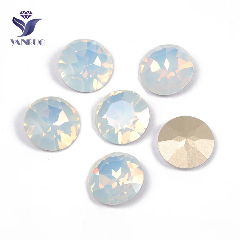 Стразы YANRUO круглые White Opal 27 мм