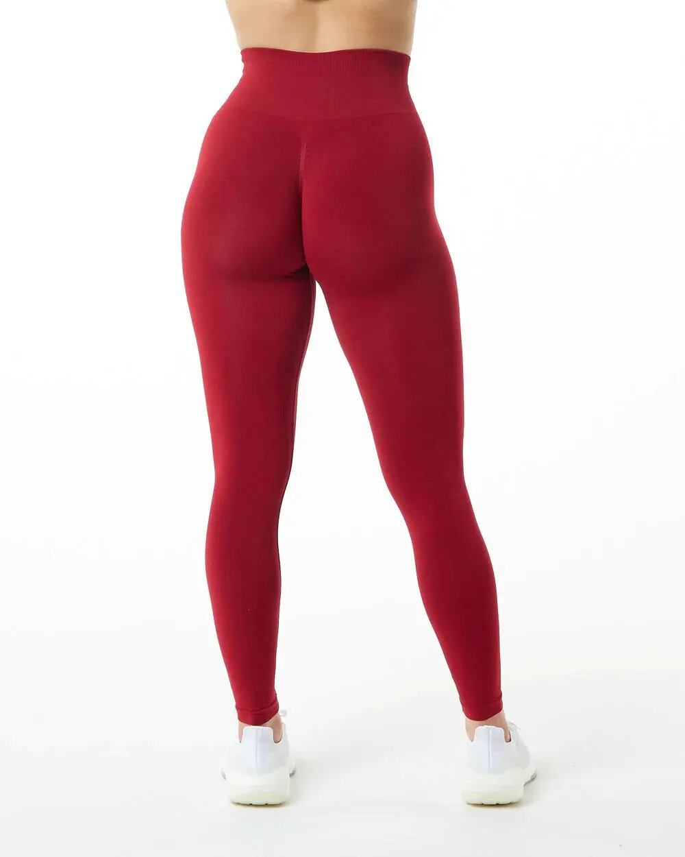 Леггинсы спортивные Peeli красные wine red, размер S