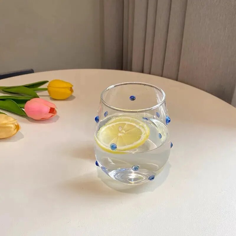 Стеклянная чашка Blue Irregular Dot — фото 1