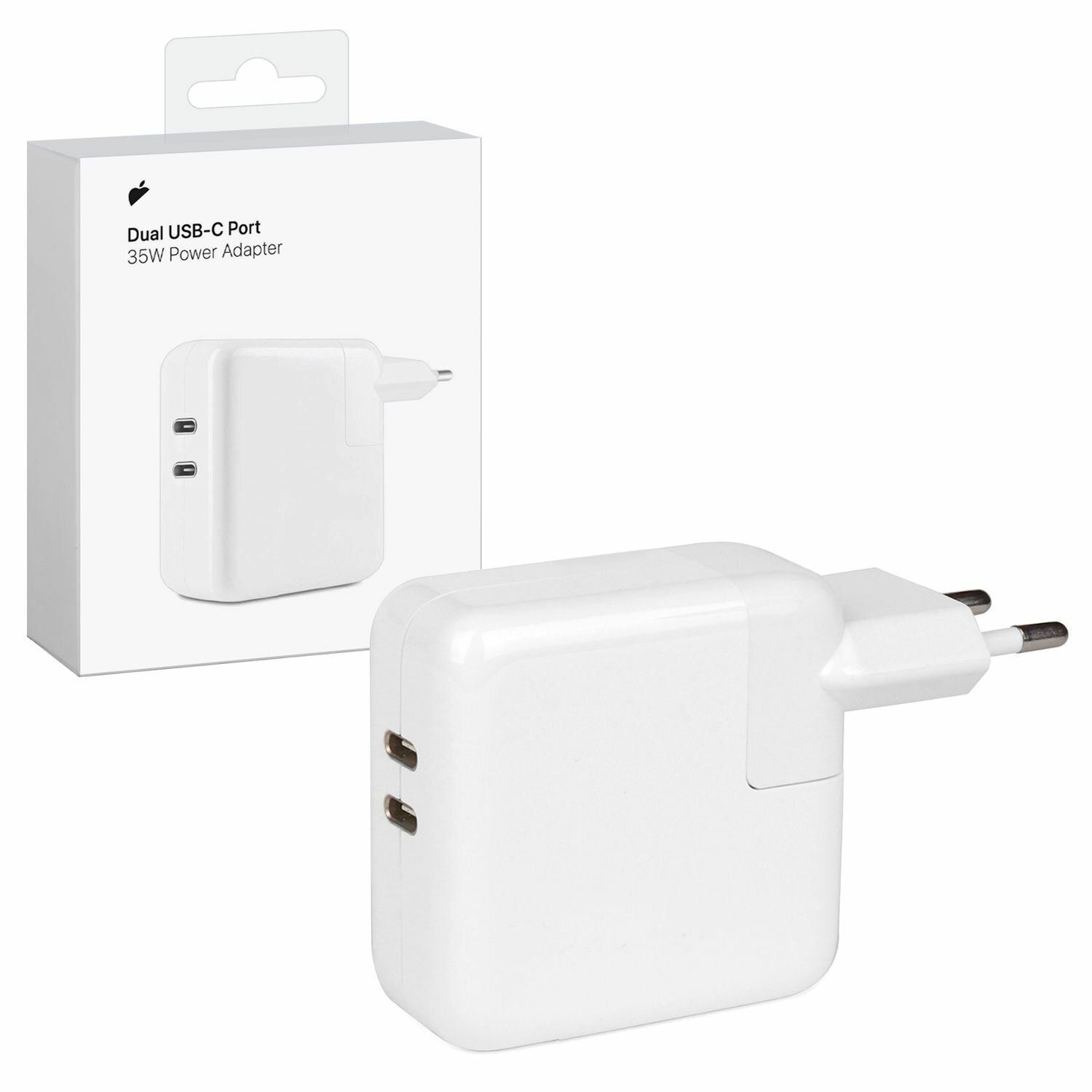 Зарядное устройство Apple A2676, 35 W, Dual USB-C, для телефона, планшета, ноутбука