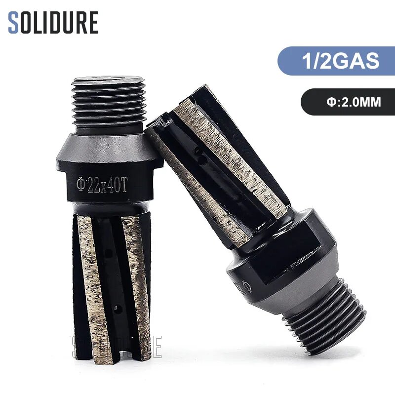 Алмазное колонковое буровое долото SOLIDURE 22 мм Black-2pcs