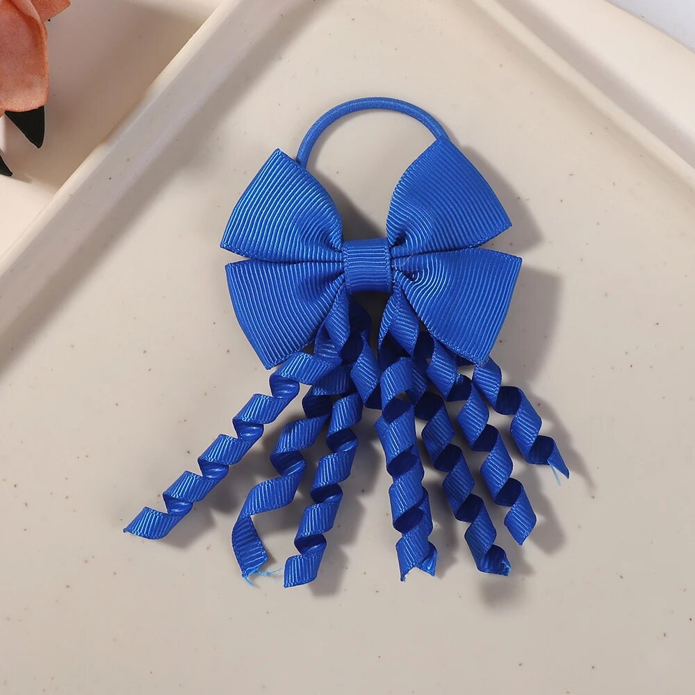 Резинки-бантики KIDS BOWS для девочек Синий, 4881-37