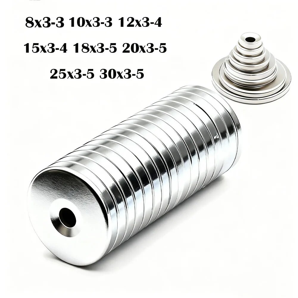 Неодимовые магниты NdFeB N35 15x3-4mm 20 шт.