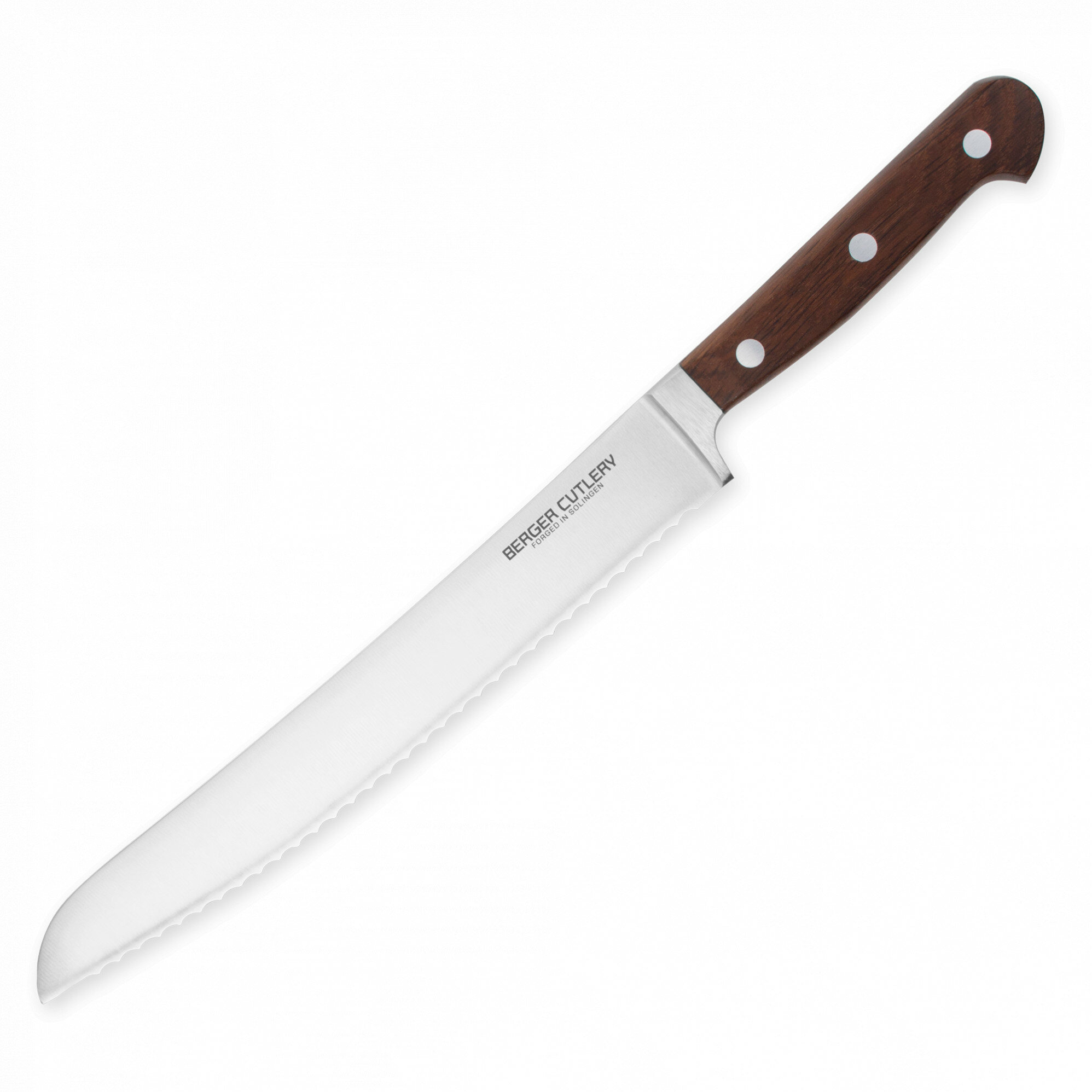 Нож для хлеба BERGER CUTLERY Classic Smoked Oak BC210220, сталь, длина лезвия 20см, чёрный