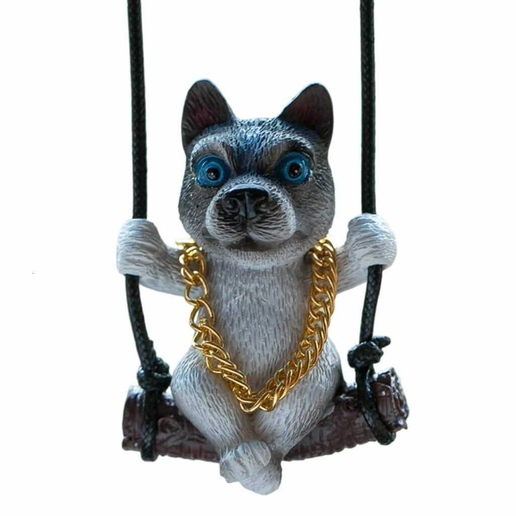 Автомобильные украшения в виде щенка Хаски с Эмодзи-Лайтборд Husky-Light Board