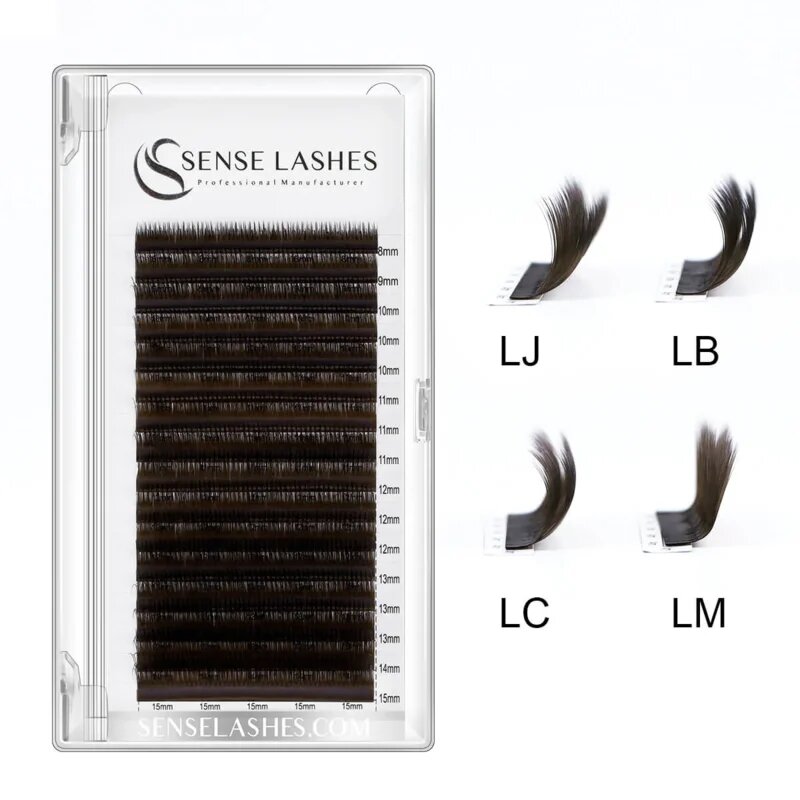 СENSE LASHES 5D темно-коричневые наращивания ресниц LC
