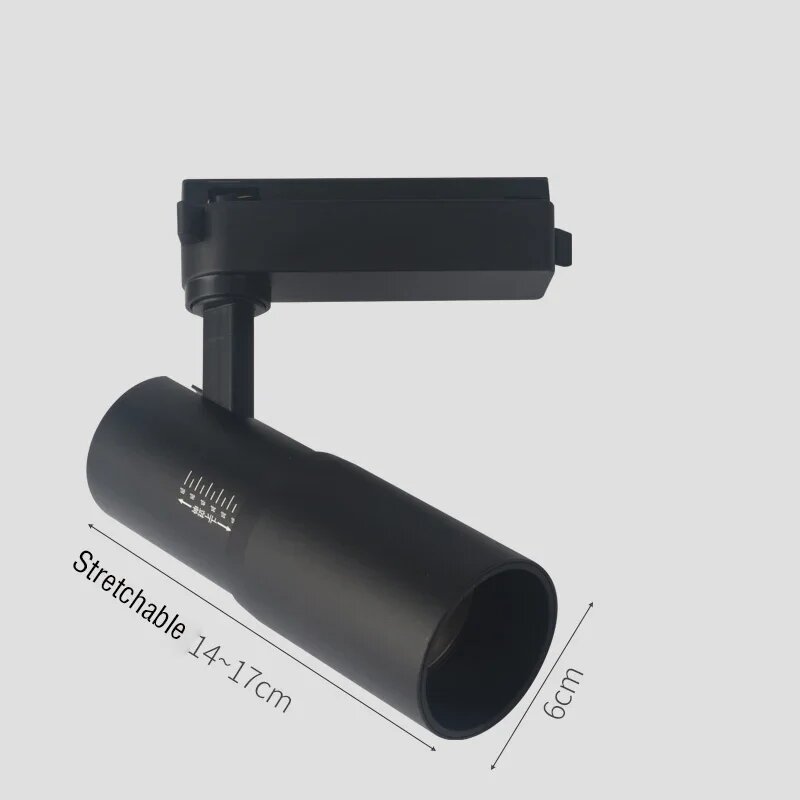 Jianjiandian регулируемые трековые споты черно-белые 5-25 Вт Warm White 3000K, 20W Track Light