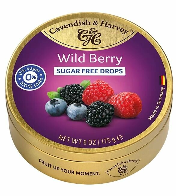 Леденцы Cavendish & Harvey без сахара лесные ягоды 175 г (из Германии)