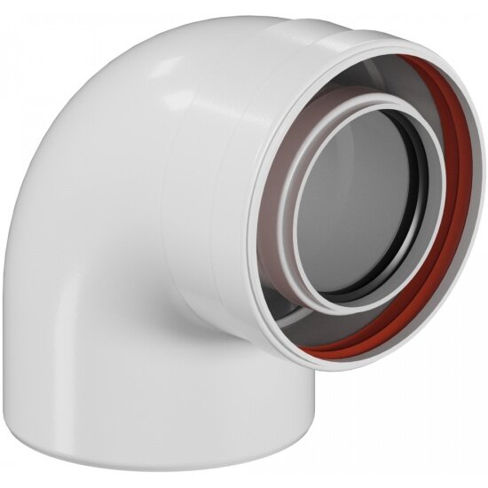Отвод Royal Thermo коаксиальный 80/125, 90 гр. M/F для конденсационных котлов