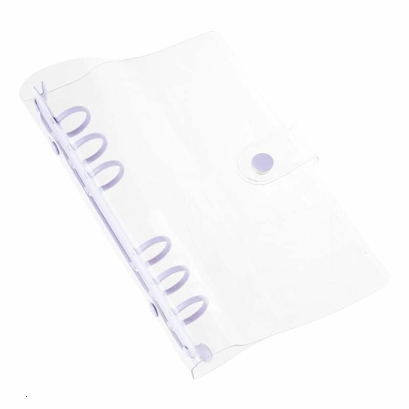 A6 прозрачный связующий лист из ПВХ-A6 фиолетовый с 6 отверстиями