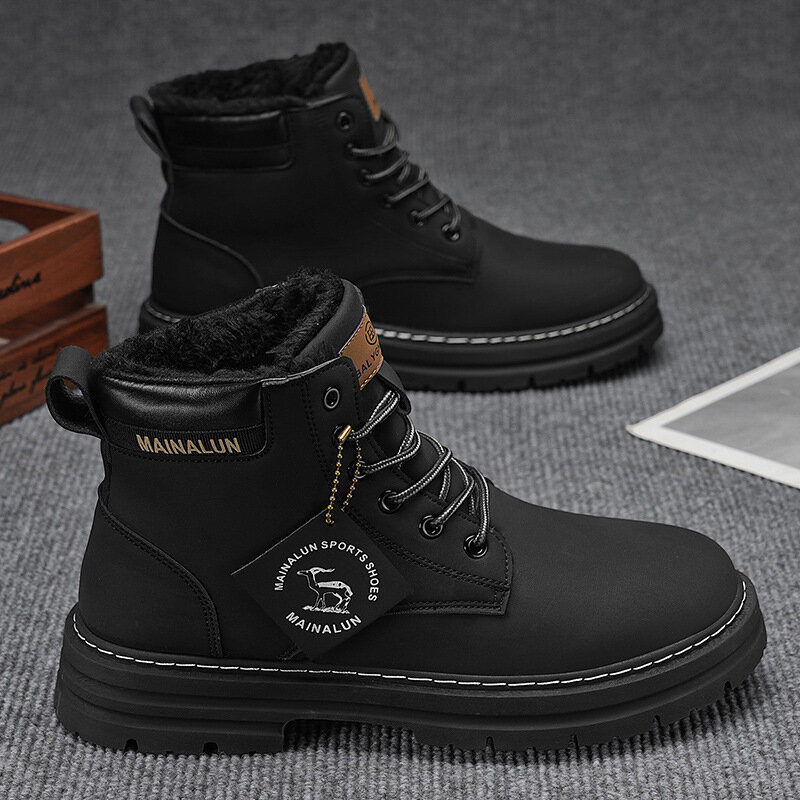 Мужские ботинки Martin больших размеров, мужские осенние и зимние высокие походные ботинки, желтые ботинки, размеры 39-48