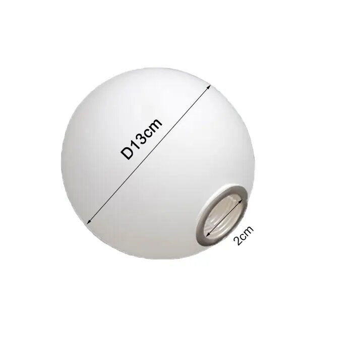 Белый матовый стеклянный абажур G9 D13cm