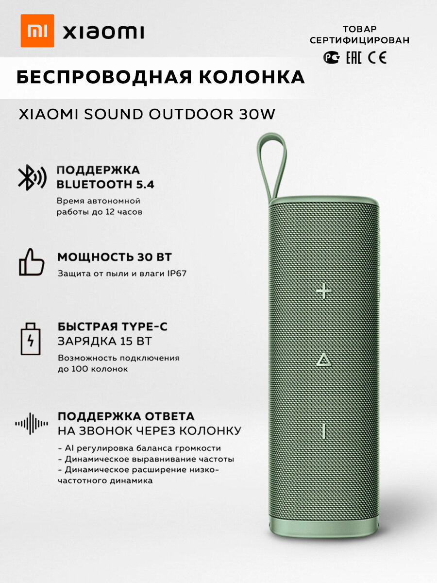 Беспроводная колонка Xiaomi Sound Outdoor S29H 30W, черный / модель: QBH4372GL