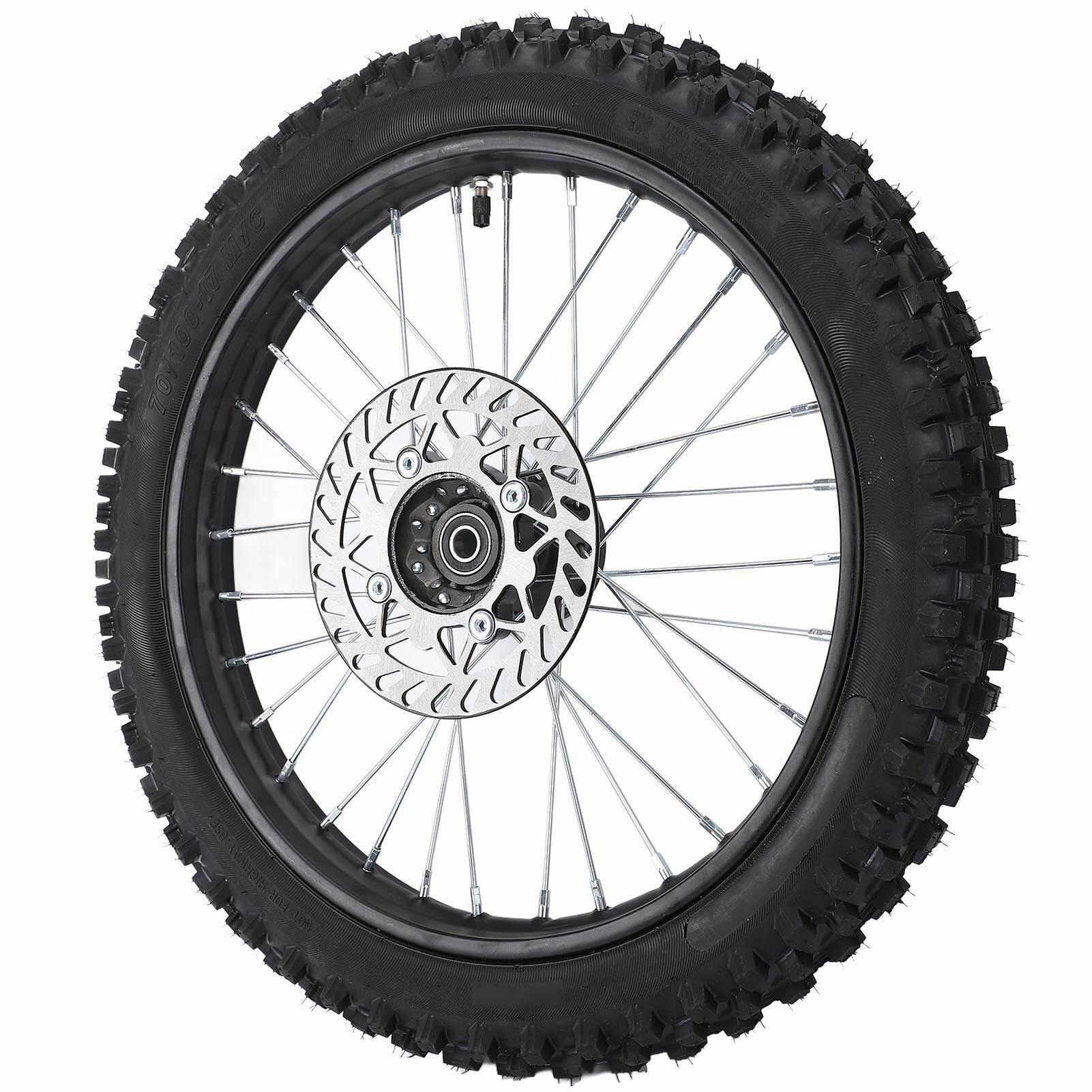 Переднее колесо 17" с тормозным диском для питбайков CR85/YZ85/TTR125 (70/100-17)