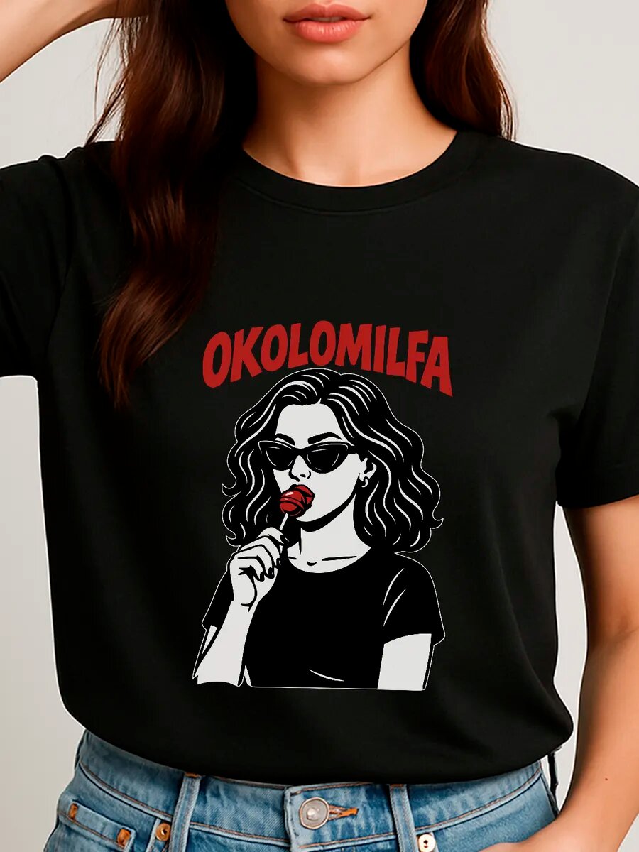 Футболка PRINTSHOT, 1 шт., размер L, черный
