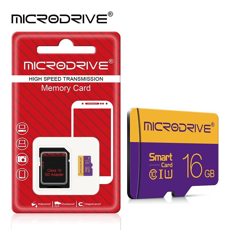 MicroDrive MicroSD карта памяти 16 ГБ Class 10