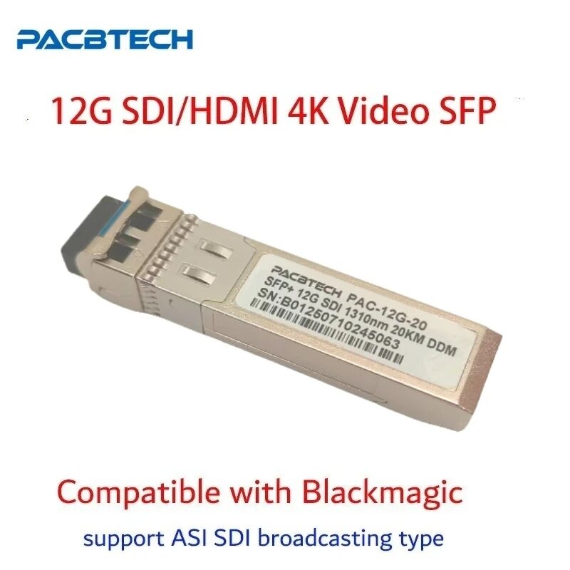 PACBTECH SFP+ Fiber Module 12G SDI/HDMI 4K 20KM 10pcs