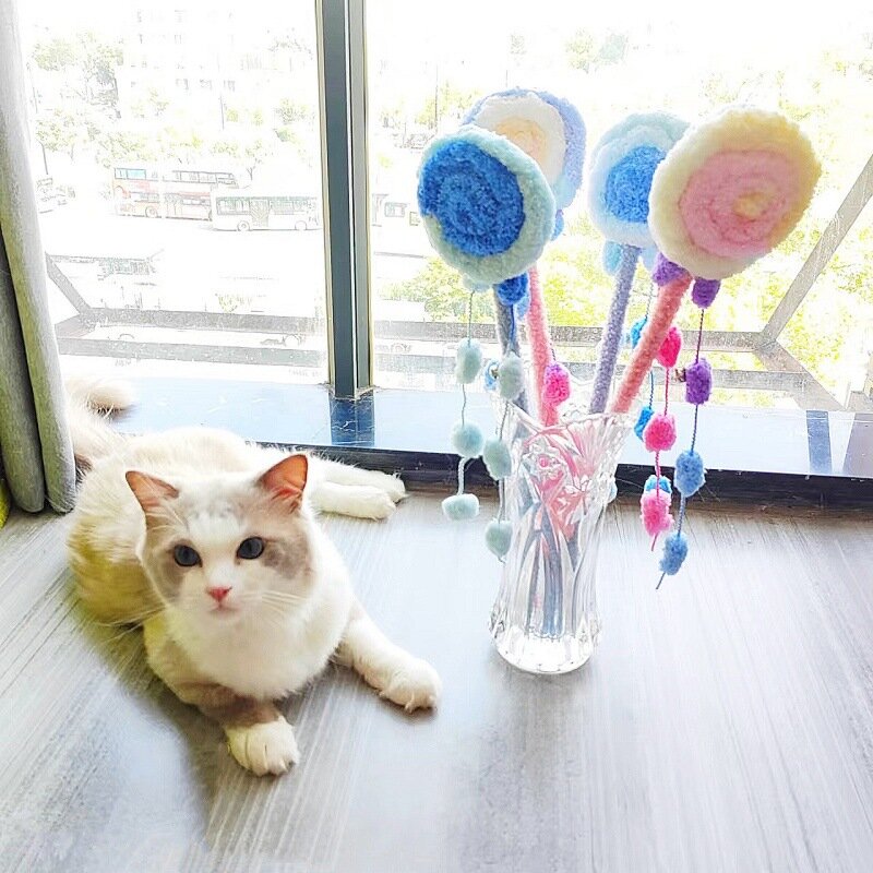 Новая игрушка для кошек, снежный леденец, смешной кошачий колокольчик синий