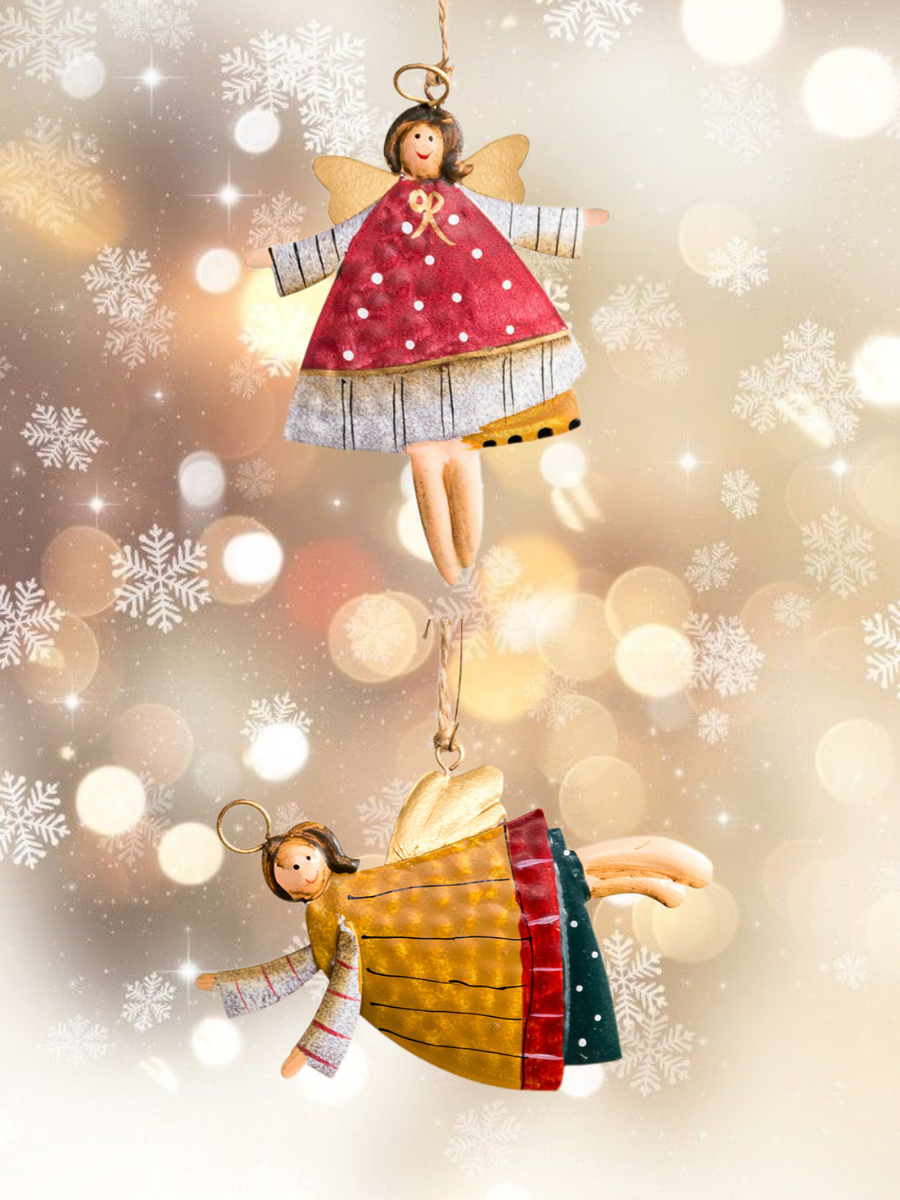 Подвеска на елку Ангел 3 шт. в подарочном мешке.