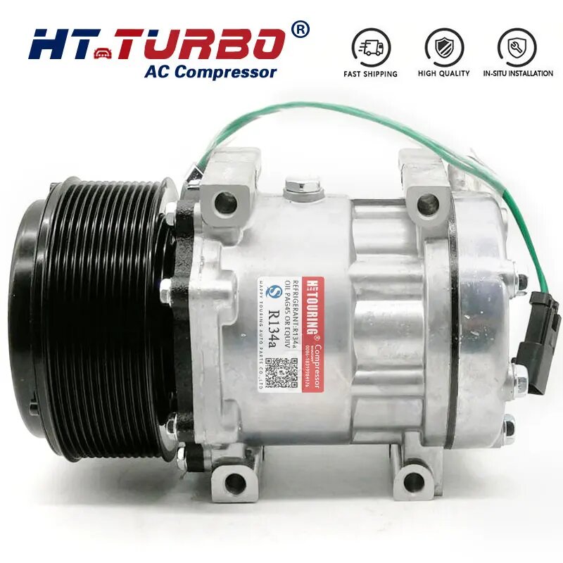 SD7H15 Компрессор кондиционера переменного тока для автомобильного экскаватора Caterpillar 320D 24 В SD7H 156095 SD7H15-6095 3729295 372-9295 0190504232 CAT372-9295