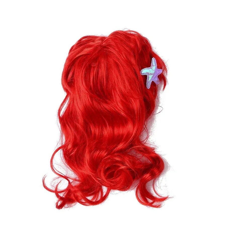 Платье русалки для девочки SistersLiu 6-7T Tag-130, Красный, only wig