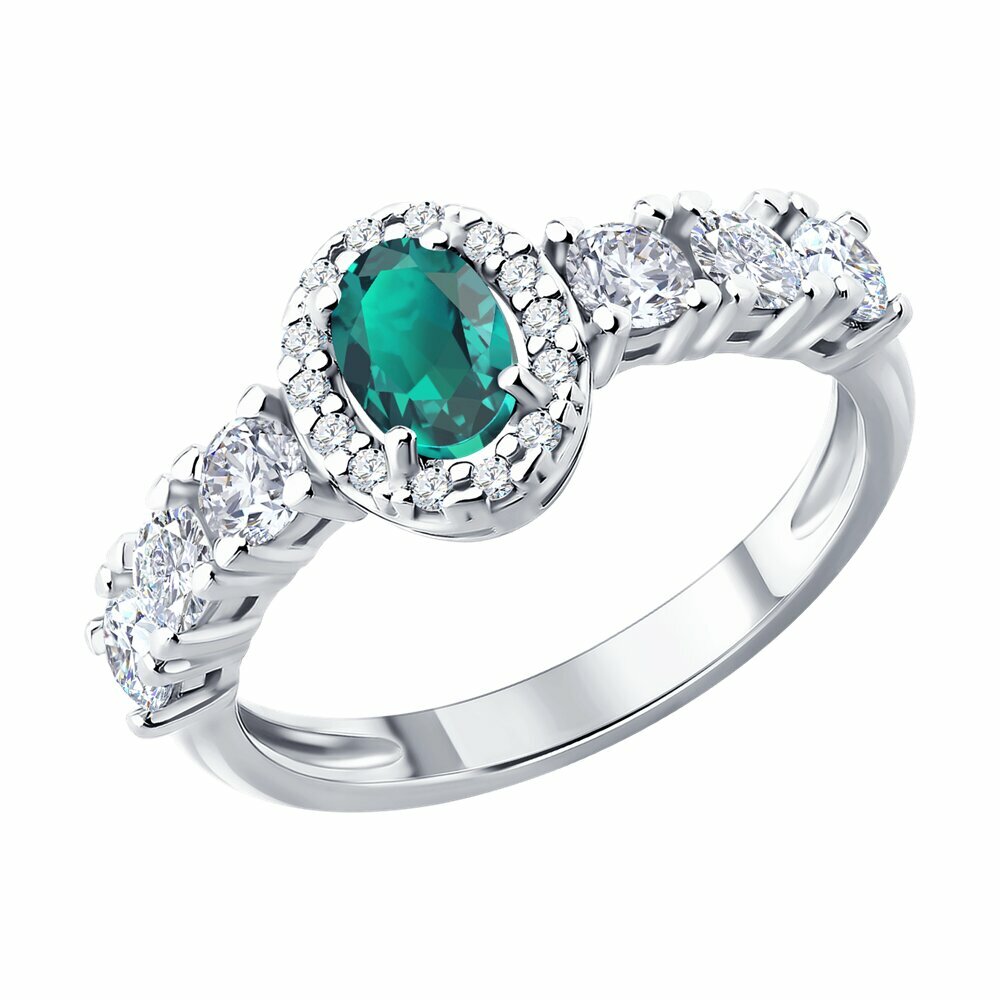 Кольцо, серебро, 925 проба, родирование