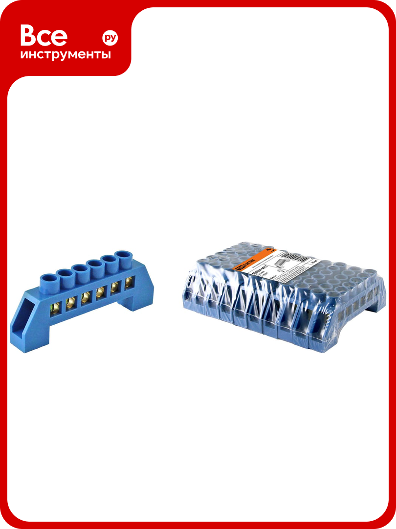 Нулевая шина TDM в изоляторе, 6х9мм, 6 групп SQ0801-0017, пластик