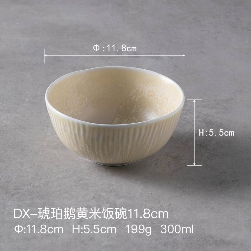 Alaniz DX Ambernyy Zelyonyy Rysnyy Bowl - Elegantly Keramicheskaya Posuda, 11.8cm Diametr