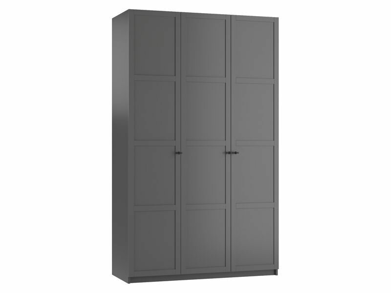 Шкаф распашной для одежды " Берг 3" 120х200х50 Серый графит / Графит