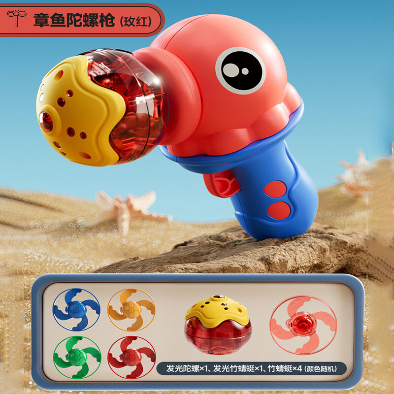 Вращающийся светящийся осьминог, бамбуковая стрекоза, игрушка-гироскоп, мигающая летающая тарелка, фрисби